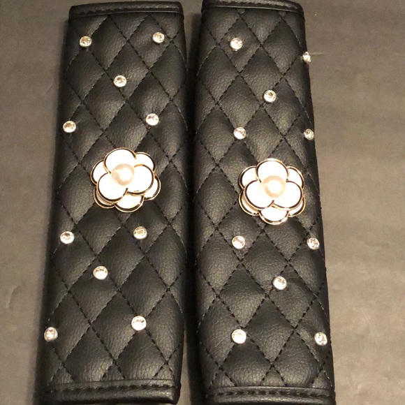 Source Unknown | Other | Flowered Pearl And Blinged Accent Car Shoulder ...